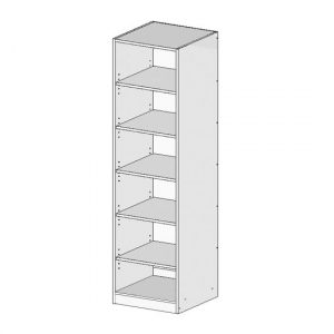 Flatpack Robe Unit w Shelves Top Bottom | goFlatpacks